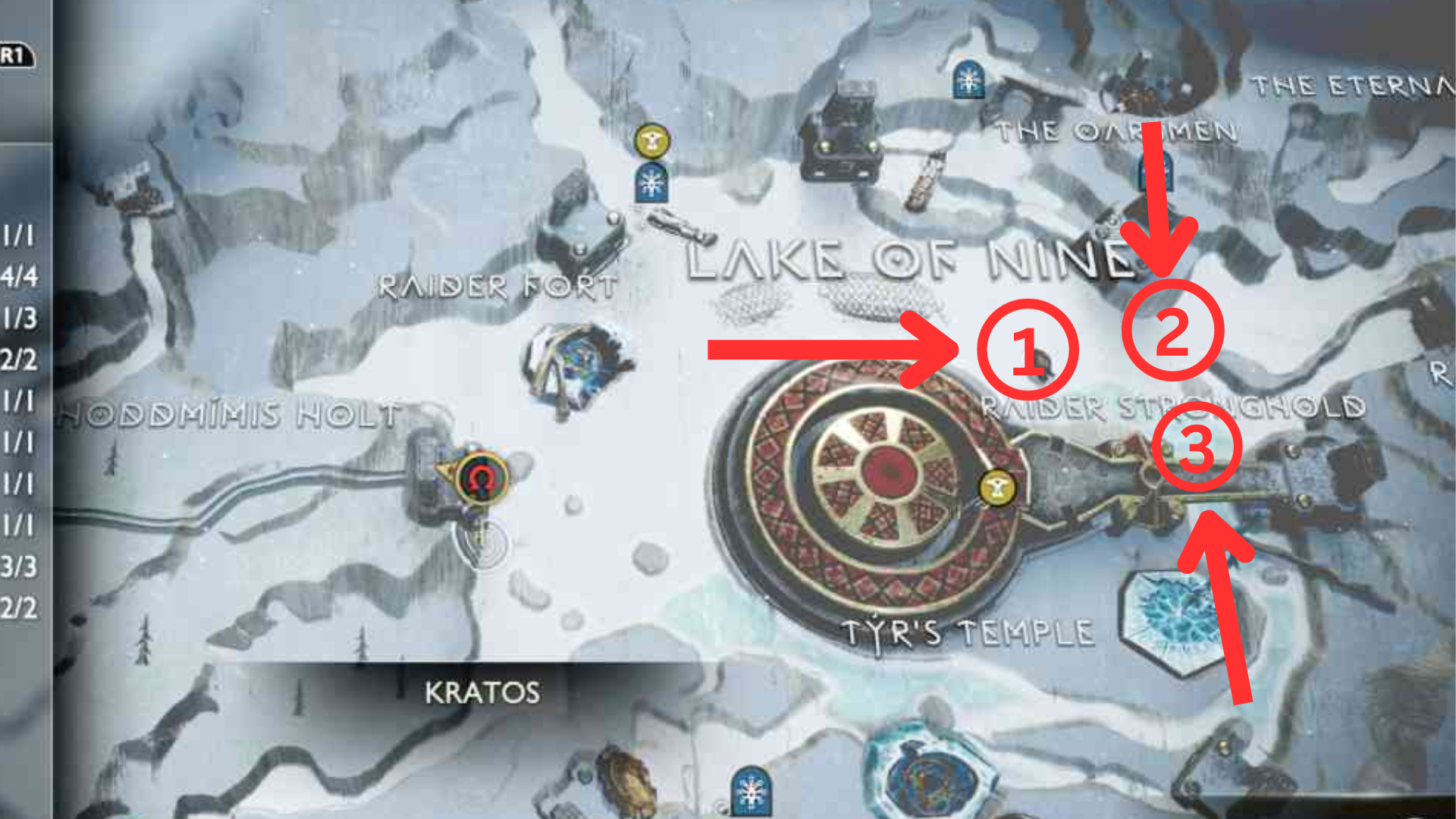 God of War: Ragnarok – Lake of Nine Artifacts Locations – The Daily Juice
